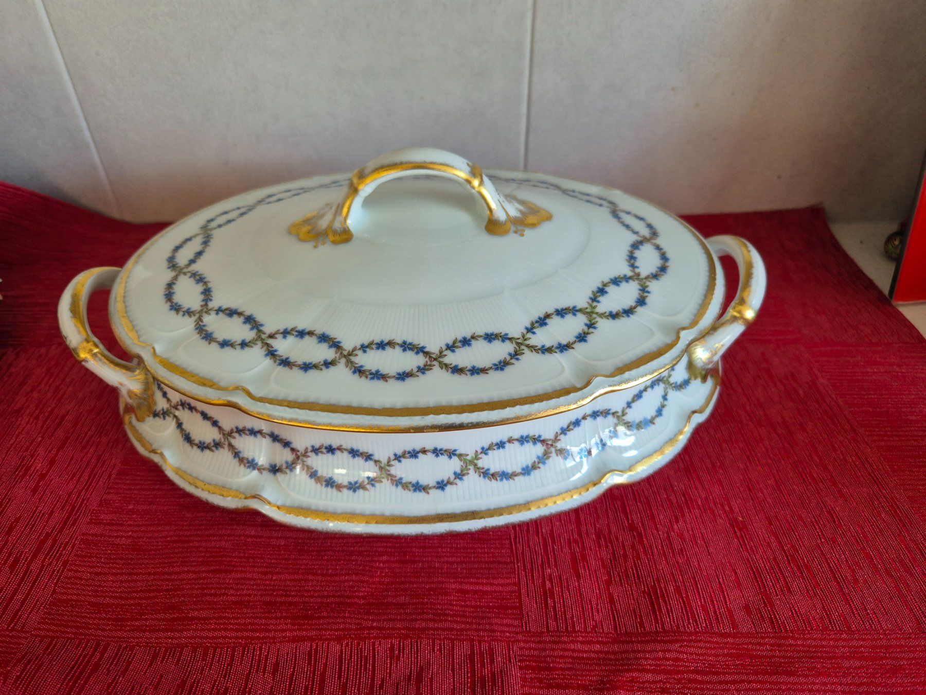 Grand plat à légumes/soupiere porcelaine ancienne Limoges GD (D ...