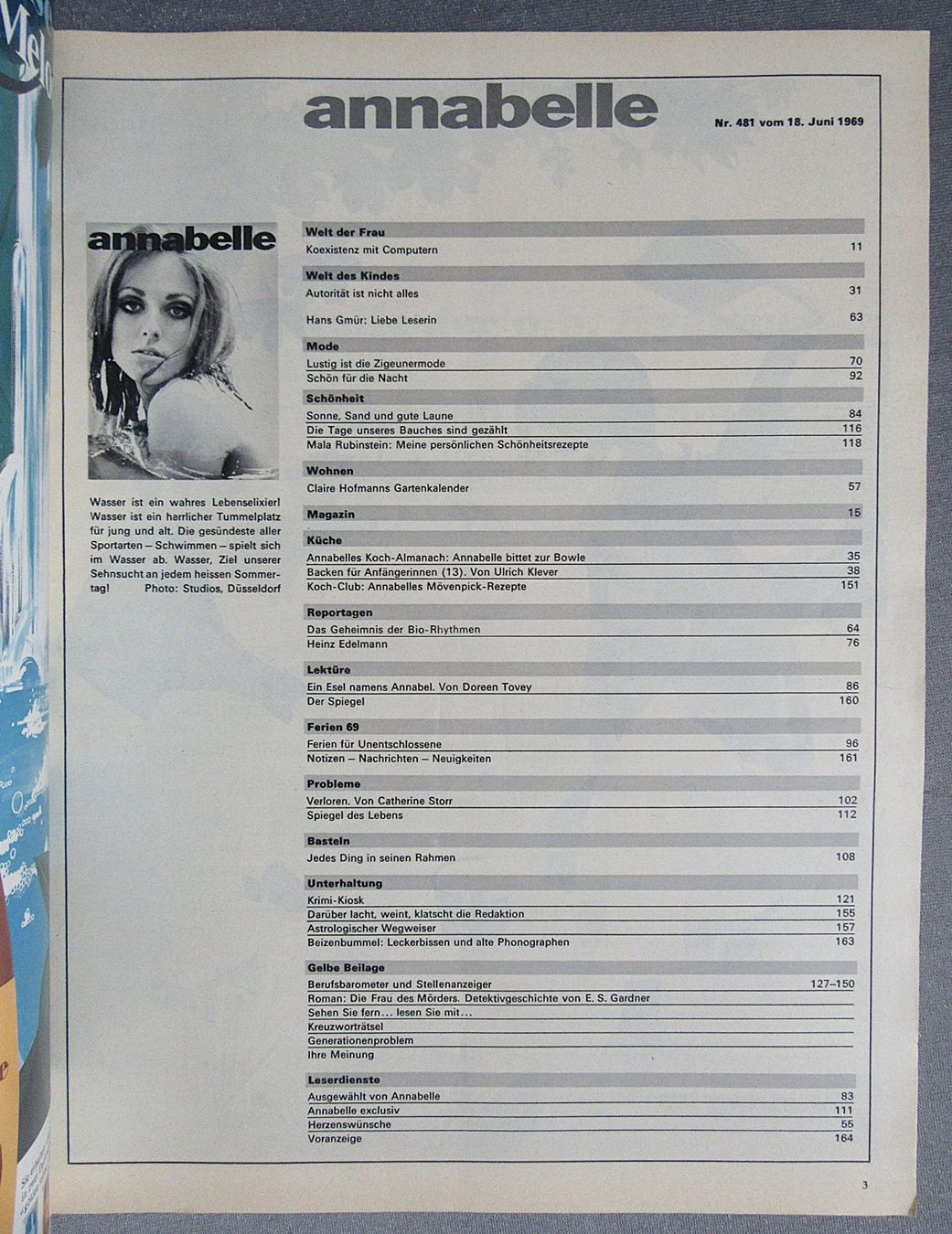annabelle No. 481 / Magazin vom 18. Juni 1969 (Gebraucht) in Auenstein ...