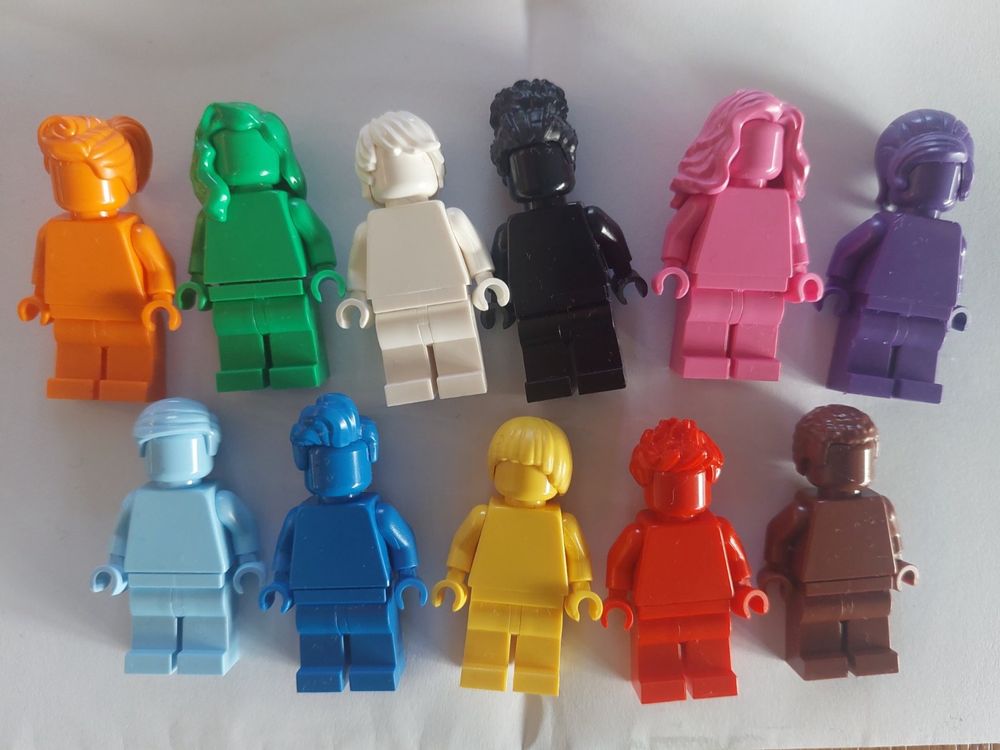 LEGO 11 Figuren viele Farben. Regenbogen bunt divers (Neu (gemäss ...