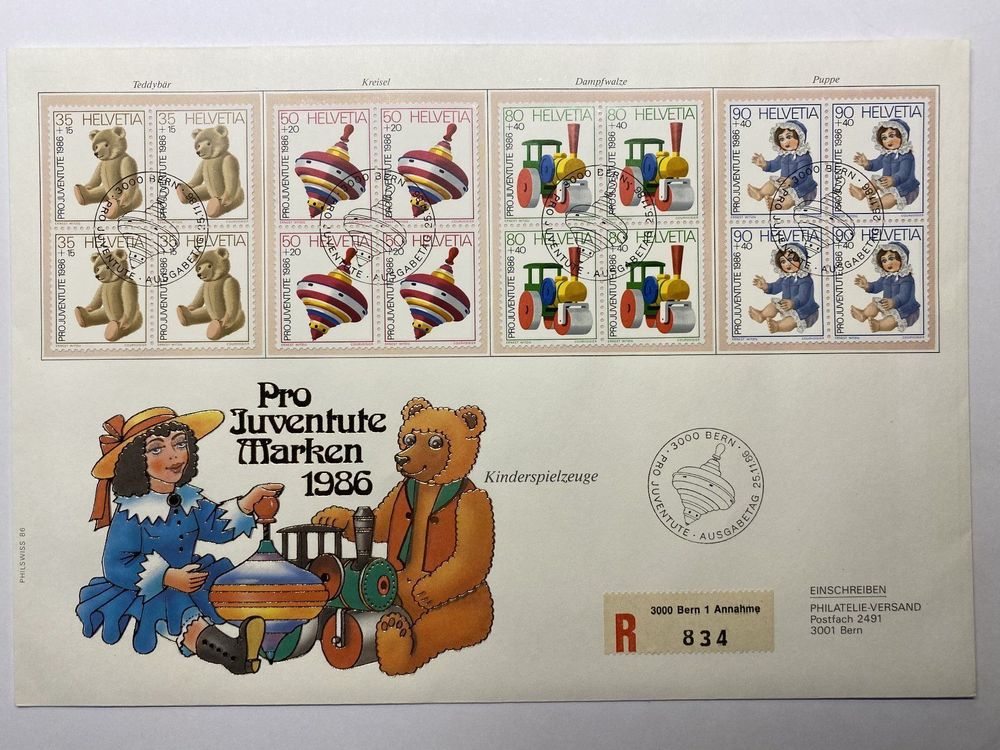 FDC Grossbrief Pro Juventute 1986 ET (Neu (gemäss Beschreibung)) in Kirchenthurnen für CHF 5 ...