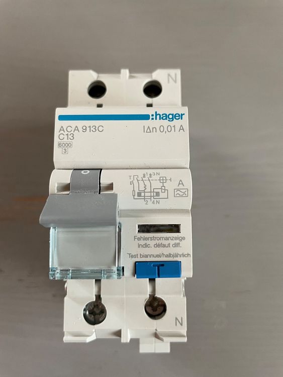 Hager FI/LS ACA 913C C13 10mA 1P+N (Neu (gemäss Beschreibung)) in ...