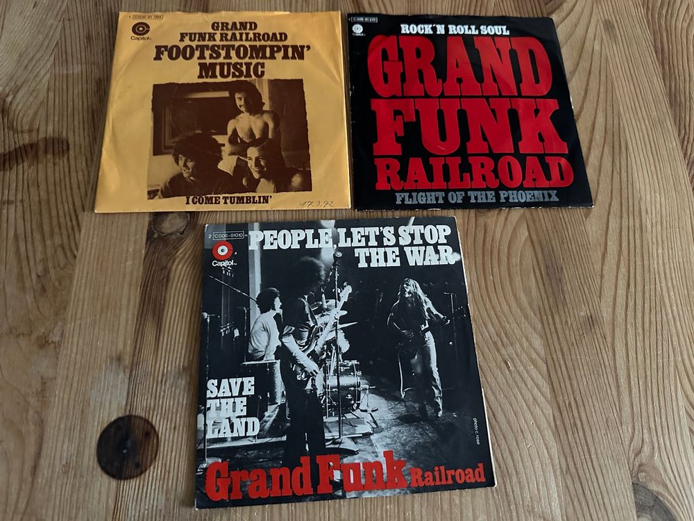GRAND FUNK RAILROAD rare Single Sammlung Top Kult Hard Rock (Gebraucht ...