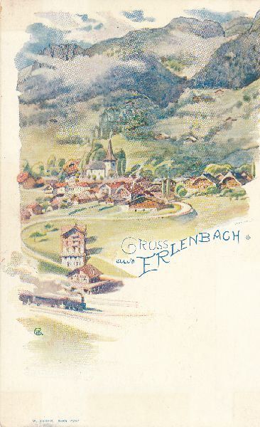 Erlenbach Gruss aus Litho c1900 | Kaufen auf Ricardo
