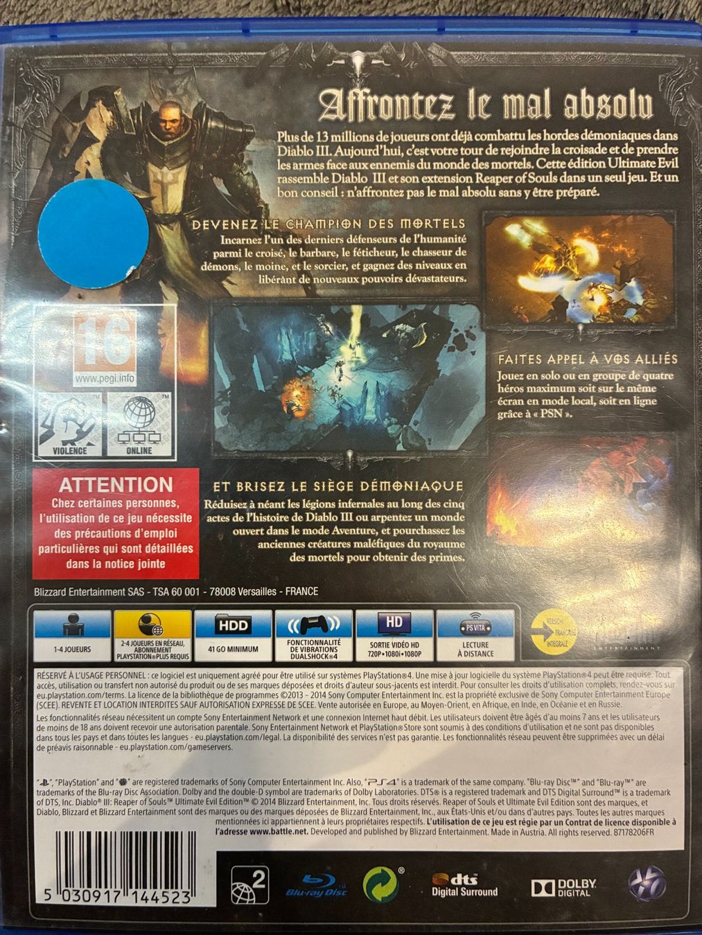 Diablo III Reaper of Souls PS4 (D'occasion) à Le Locle pour CHF 5 ...