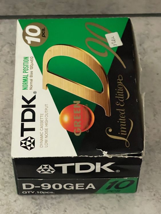 10 Stück TDK D-90 GEA Green LIMITED EDITION (Neu (gemäss Beschreibung)) in Kaiseraugst für CHF ...