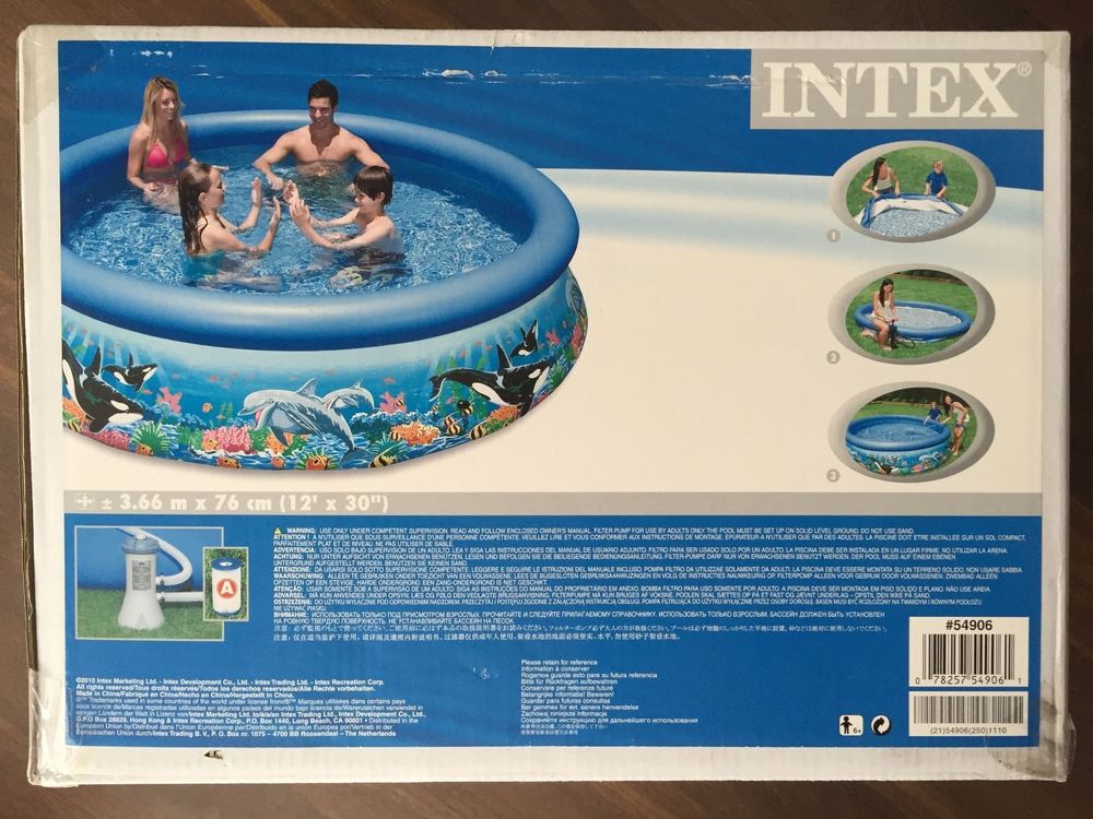 INTEX Easy Pool Set 366x76cm inkl. Pumpe (Neu und originalverpackt) in ...