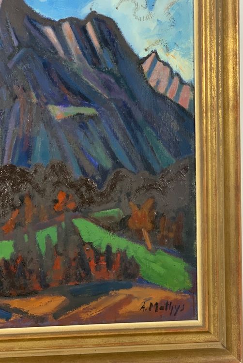 Adolf Mathys (1889-1993) grosses Berglandschaft Gemälde (Gebraucht) in Root für CHF 110 – mit ...