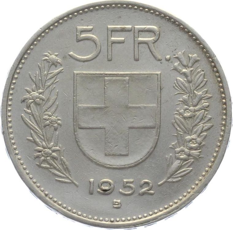5 Franken 1952 B | Kaufen auf Ricardo