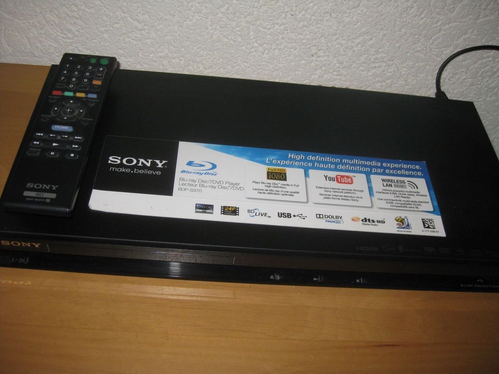 Sony BDP-S370 Blu-ray Disc / DVD Player | Kaufen auf Ricardo
