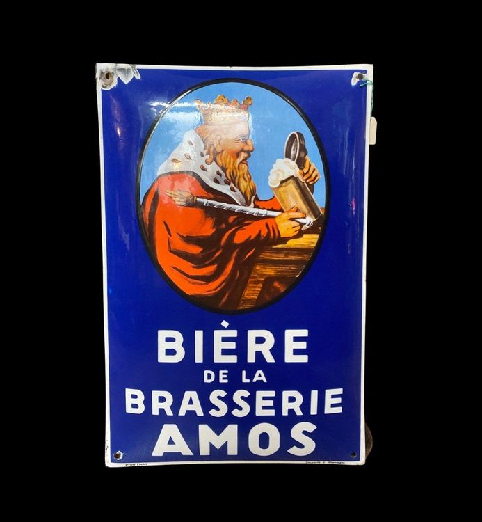 Emailschild Biere Amos ca. um 1920 | Kaufen auf Ricardo
