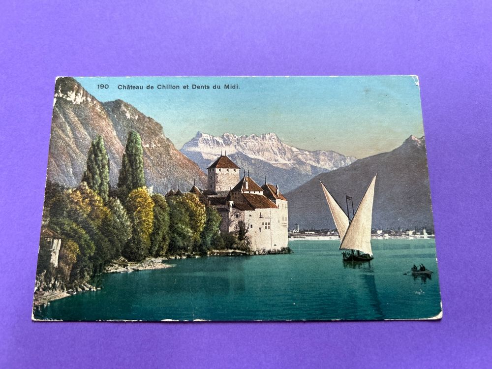 Château de Chillon, alt, 3 Stempel, 1909 und 1910 (Gebraucht) in ...
