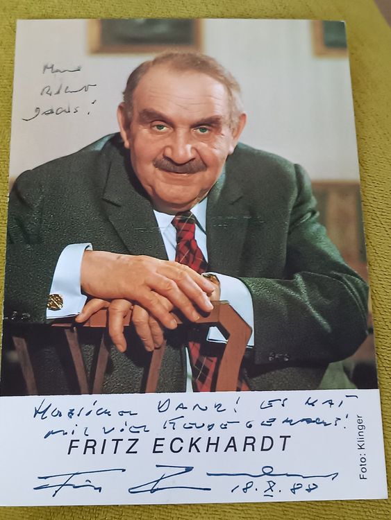 Fritz Eckhardt - handsigniert - verstorben (Gebraucht) in Menziken für ...