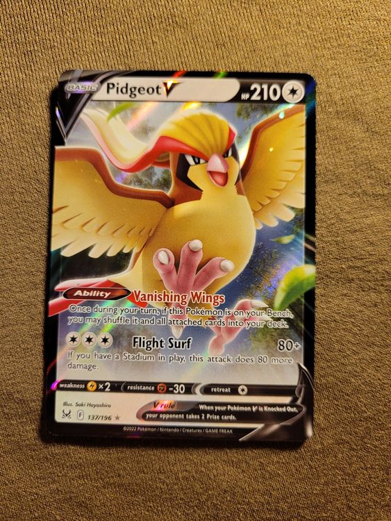 Pidgeot V 137/196 (EN) - Pokémon TCG (Gebraucht) in Grindelwald für CHF ...