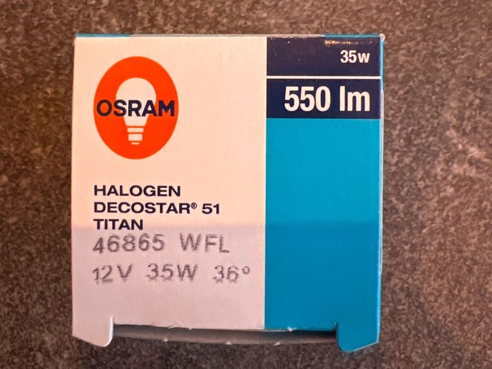 OSRAM Halogen Decostar 51 Titan, 35w, 550 lm (Neu und originalverpackt ...