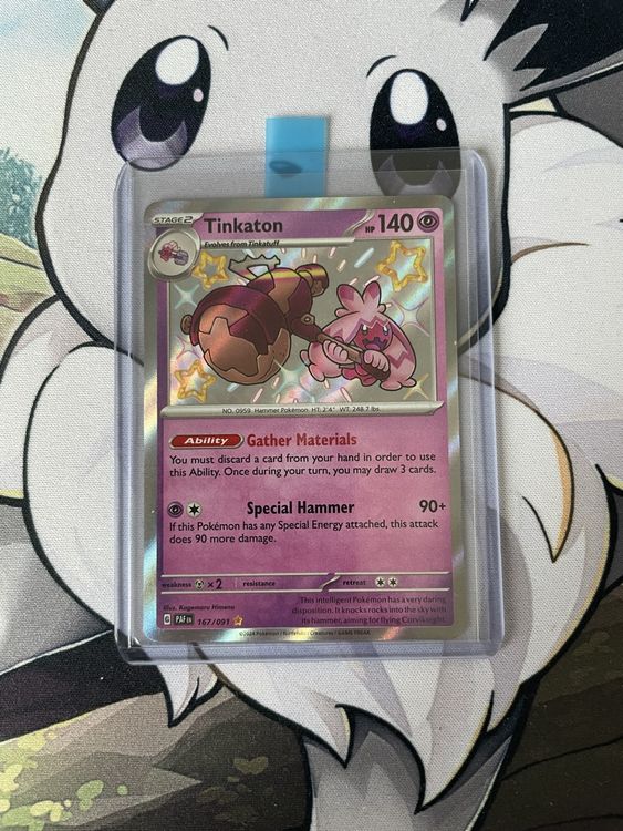 Pokemon Karte SHINY Tinkaton Paldean Fates EN (Neu (gemäss Beschreibung ...