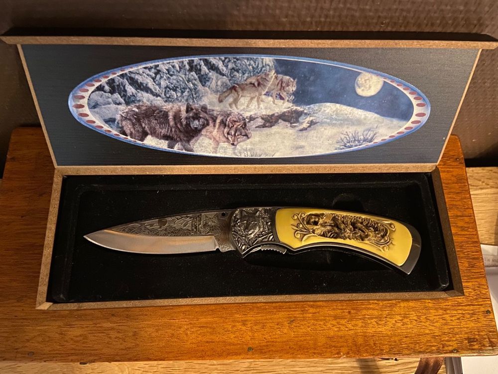 Messer mit Wolfmotiven | Kaufen auf Ricardo