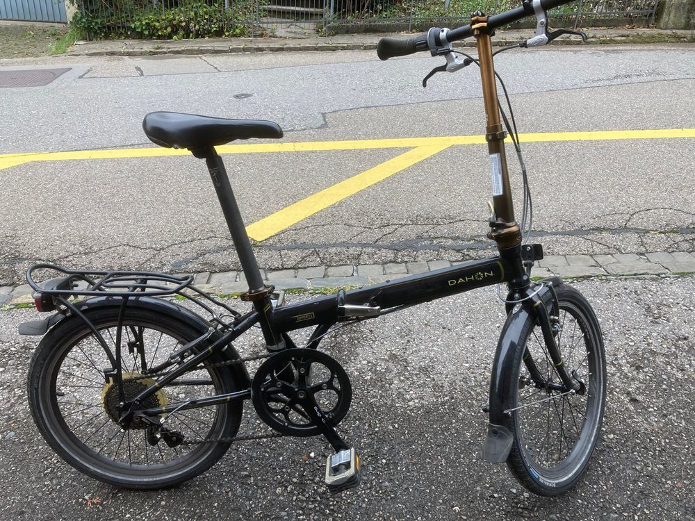 Dahon Faltrad, klappbar, schwarz/gold, | Kaufen auf Ricardo