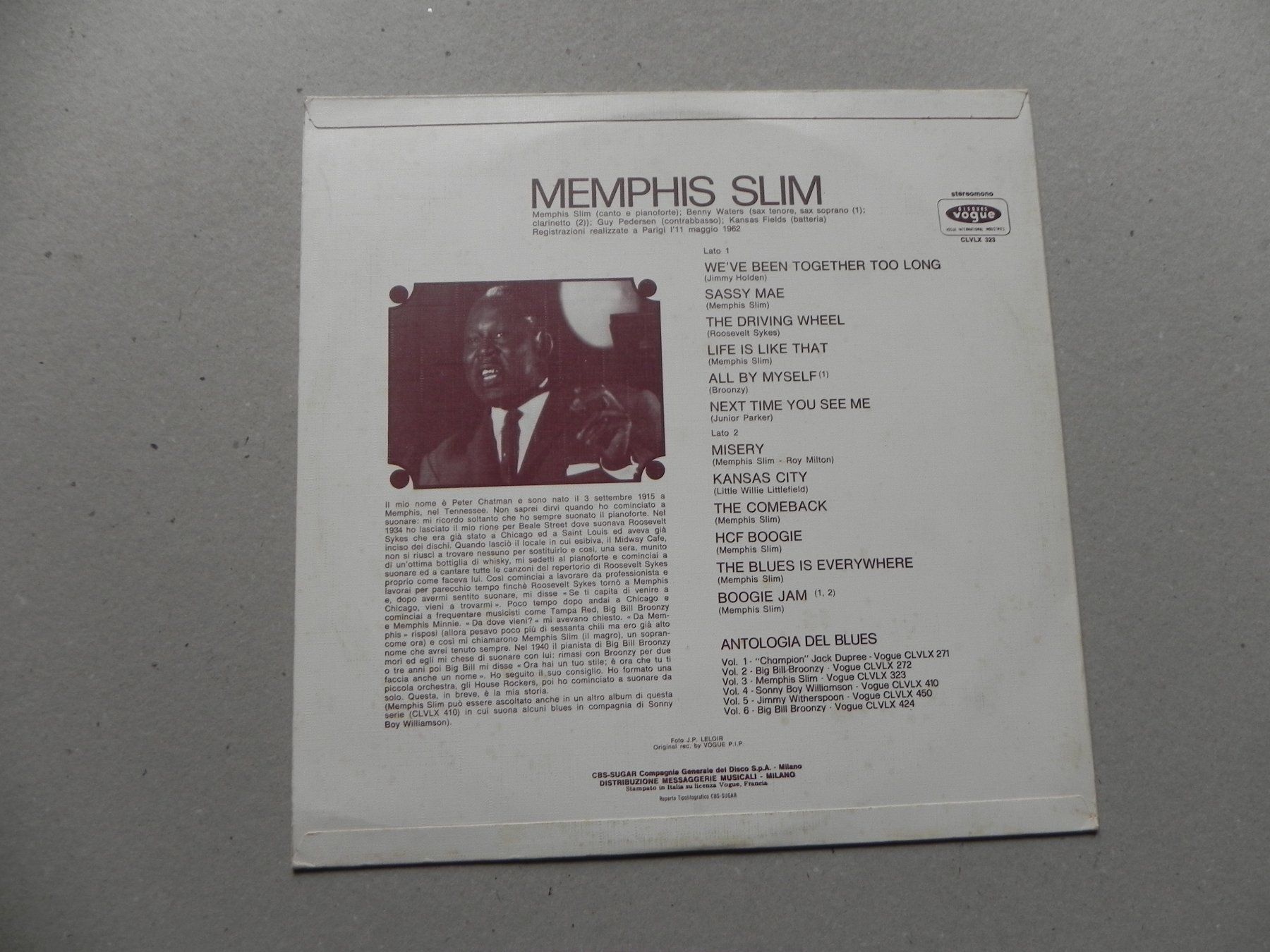 LP Blues Musiker Memphis Slim 1972 Antologia del Blues (Gebraucht) in ...