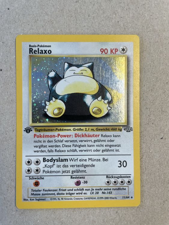 Relaxo 1. Edition Holo Pokemon Karte (Gebraucht) in Zürich für CHF 40 ...
