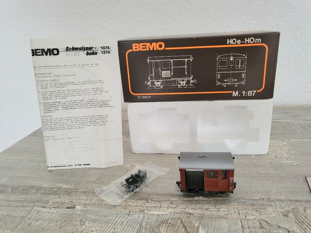 Bemo RhB H0m Traktor Tm 2/2 Nr. 91 neu Nr. 1274 in OVP (Neu (gemäss Beschreibung)) in Dielsdorf ...