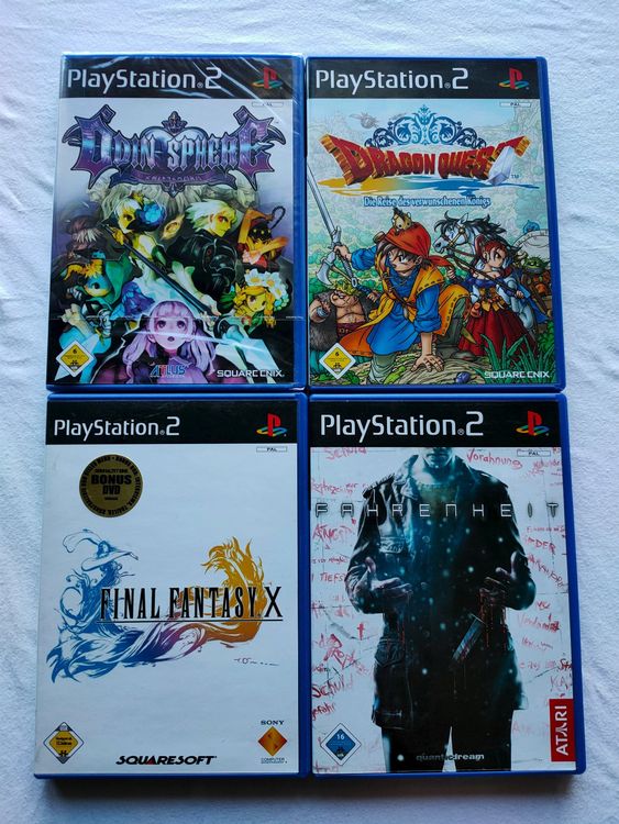PS2 Odin Sphere NEU, Dragon Quest, F. Fantasy10, Fahrenheit (Gebraucht ...
