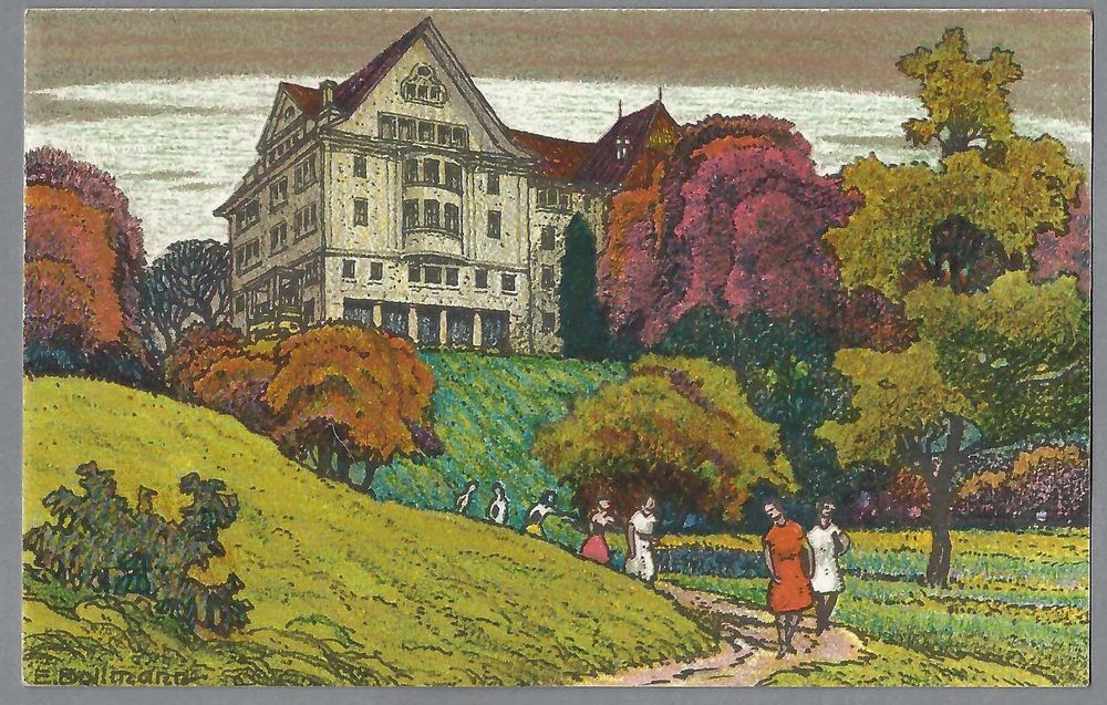 WINTERTHUR SCHULHAUS HEILIBERG KÜNSTLER LITO SIGN. BOLLMANN | Acheter ...