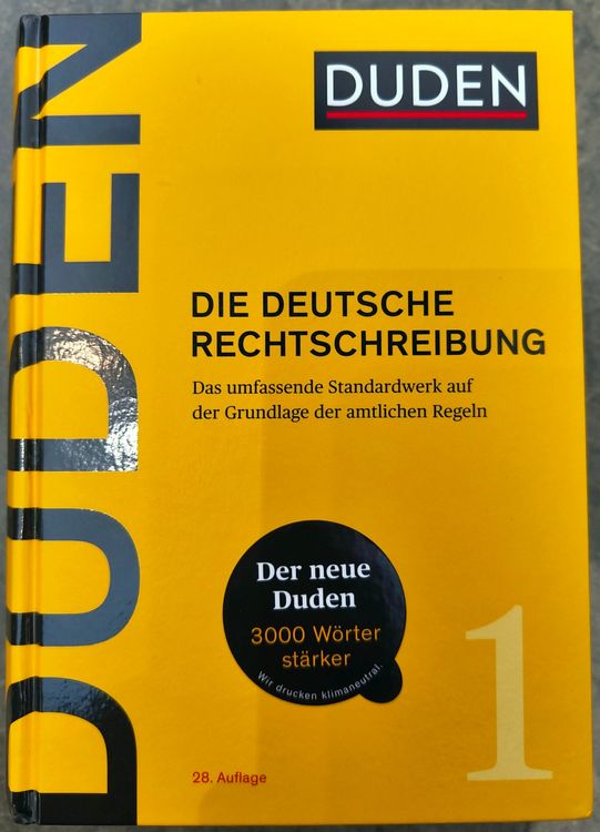 DUDEN - Die deutsche Rechtschreibung (Neu (gemäss Beschreibung)) in ...