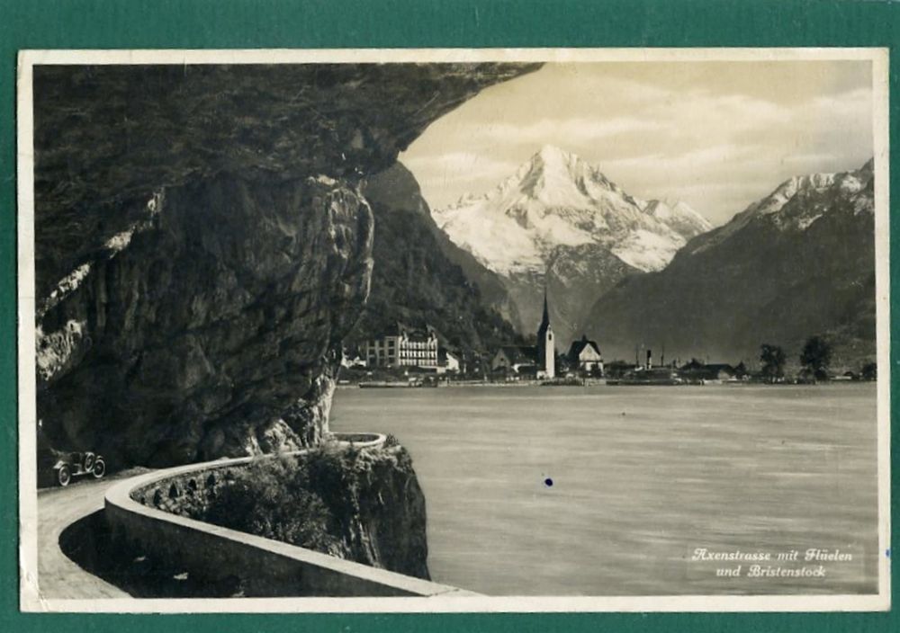 Axenstrasse mit Flüelen und Bristenstock, 1937 (Gebraucht) in Sargans für CHF 1 – mit Lieferung ...