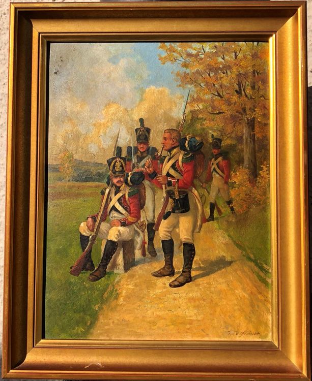 Gemälde mit Soldaten unleserlich Sign. (Gebraucht) in Hochdorf für CHF 130 – mit Lieferung auf ...