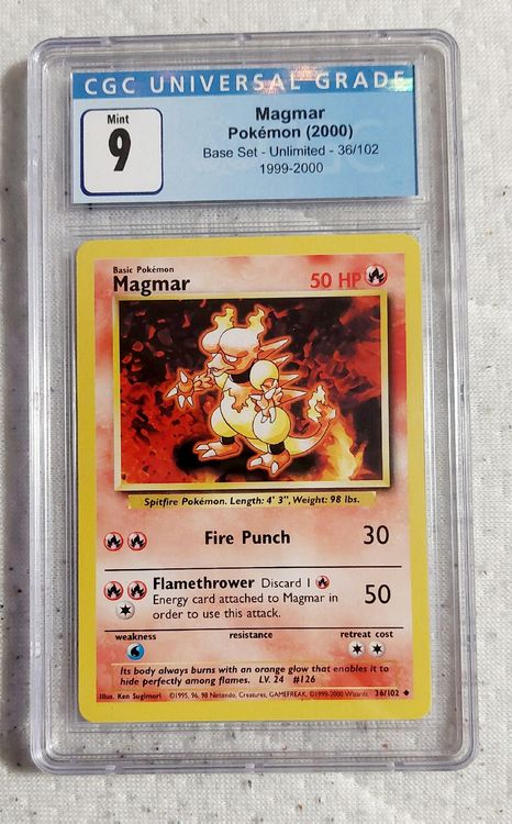 Magmar Base Set 2000 CGC 9 | Kaufen auf Ricardo