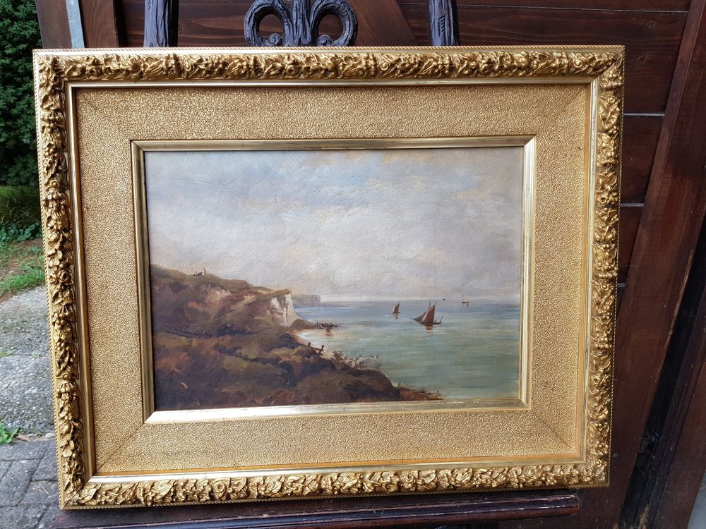 antikes Gemälde Meer L.R 1.-!!!!!!!!!!!!!!!!!!!!!!!!!!!!!!!! | Kaufen auf Ricardo