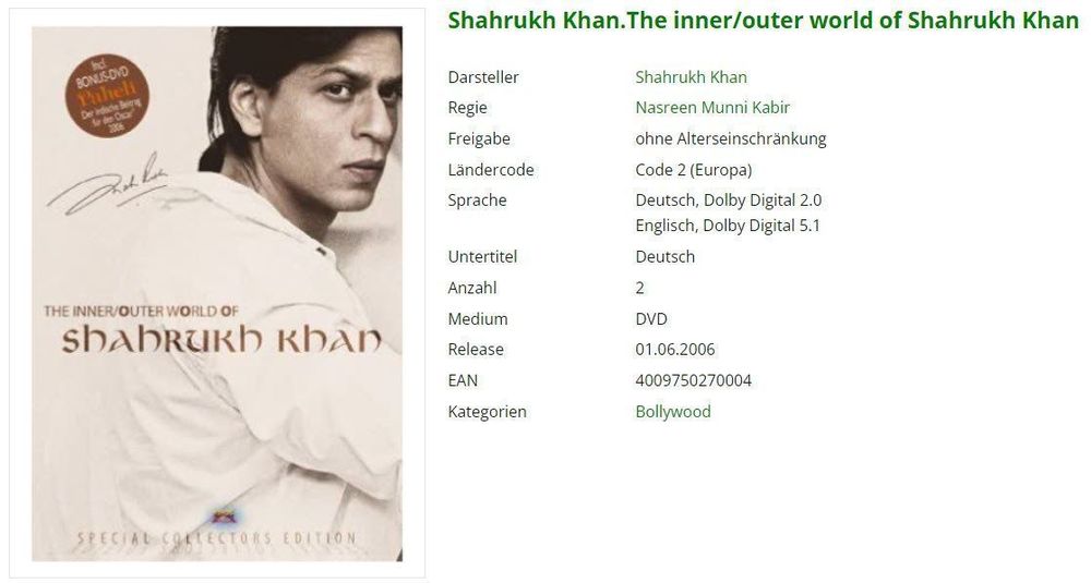 Shahrukh Khan - The Inner/Outer World of Shahrukh Khan (DVD) | Kaufen ... Shahrukh Khan - The Inner/Outer World of Shahrukh Khan (DVD) | Kaufen ...