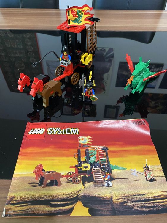 Lego 6056 Ritter Set mit Drachen Kutsche, seltenes ales Set (Gebraucht ...