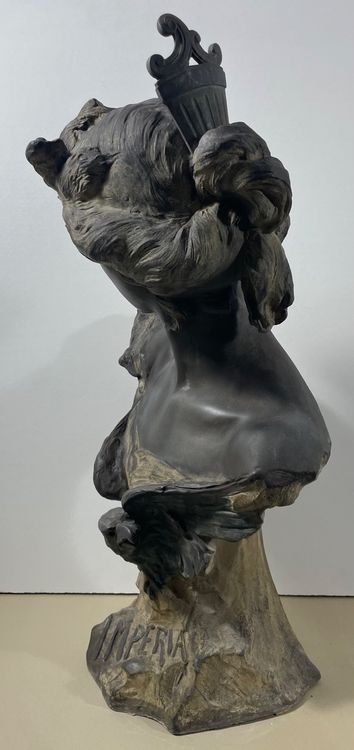 Alfred Jean Foretay (1861-1944) grosse Bronze Büste Skulptur (Gebraucht ...