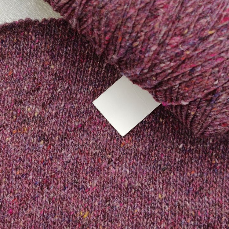 Tweed Wolle mit Seide zum Handstricken 617g lila mélange | Kaufen auf ...