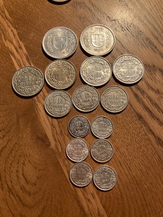 Junk Silber Schweizer Silbergeld 2 Unzen 2 mal 1 Unze 0,5 (Gebraucht) in Birmensdorf ZH für CHF ...