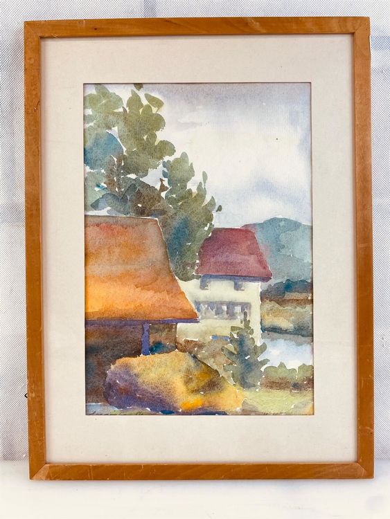 Hof am Seegraben, Aquarell Sig. (Gebraucht) in Neuhausen am Rheinfall für CHF 10 – mit Lieferung ...
