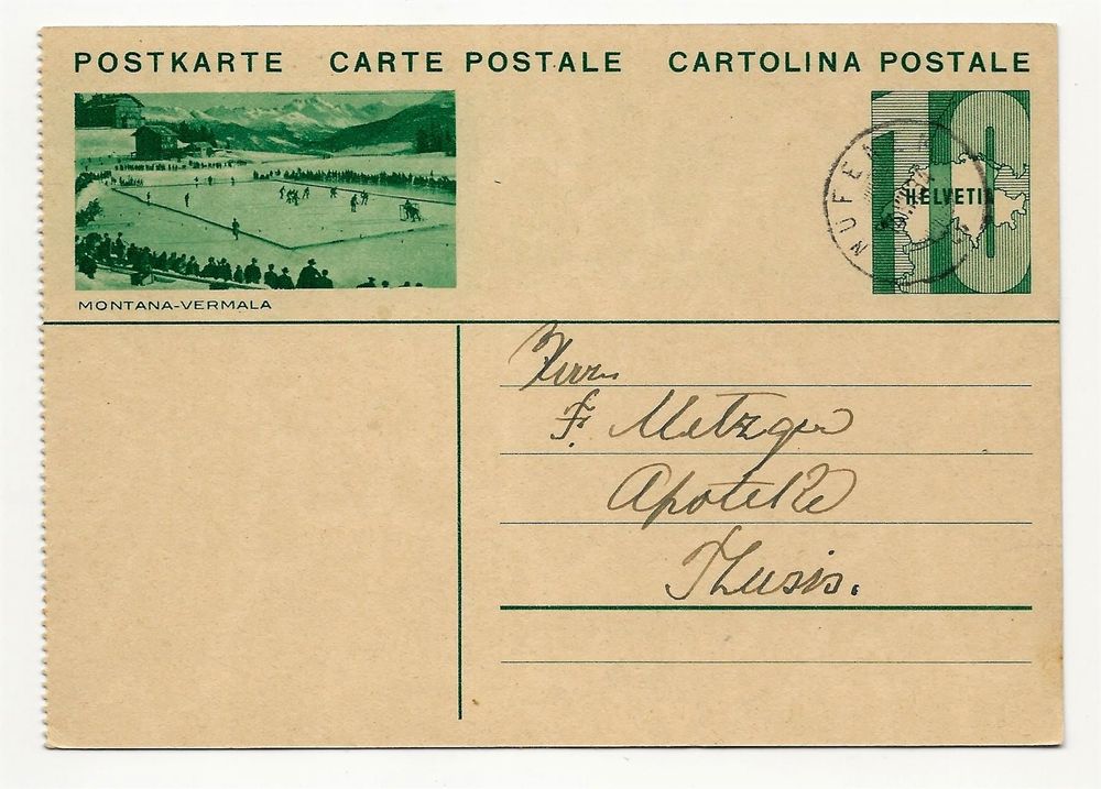 Bildpostkarte Montana-Vermala cb (Gebraucht) in Aarau für CHF 1.5 – mit ...