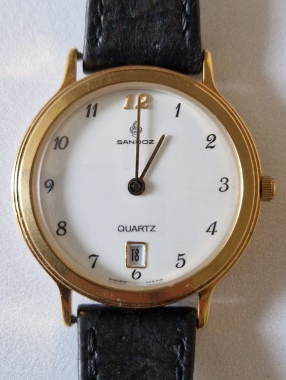 Sandoz Quartz Plaqué Or femme Swiss Made, fonctionne precis (Gebraucht ...
