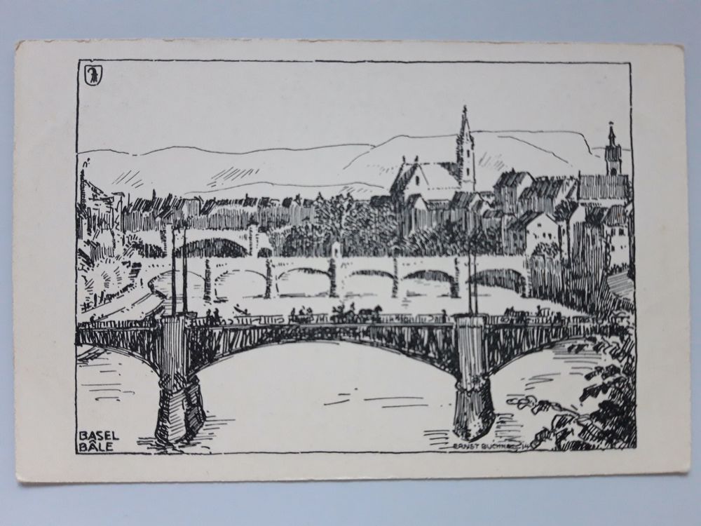 Basel Künstlerkarte Ernst Buchner Pro Juventute AK (Gebraucht) in ...