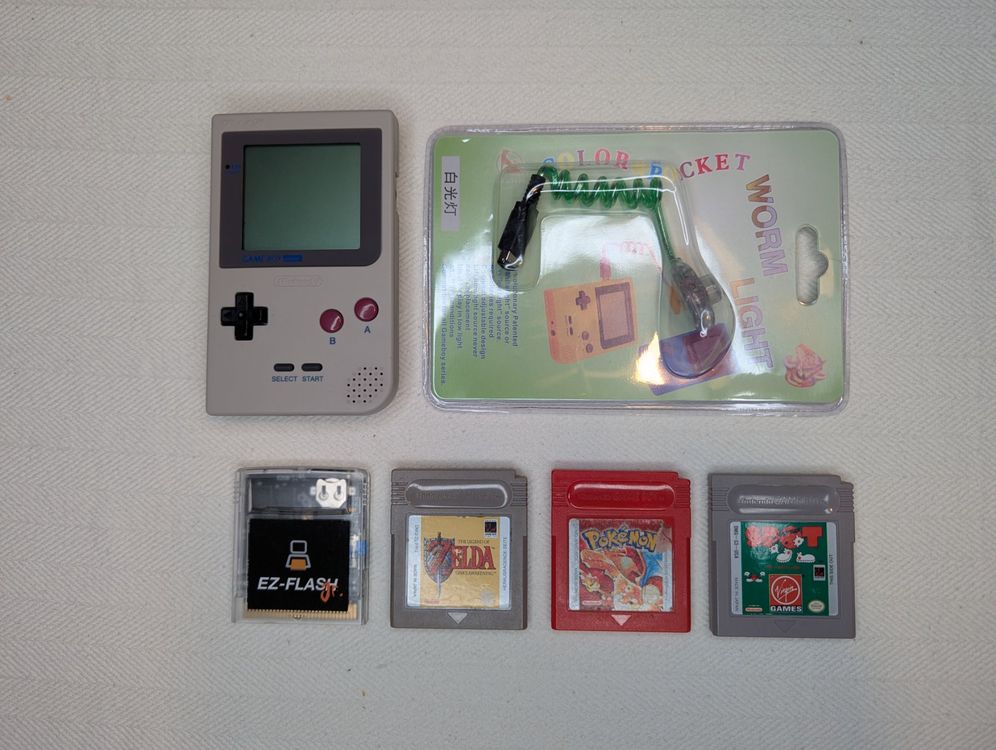 Game Boy Pocket mit Pokemon, Zelda, EZ-Flash, Spot + Licht (D'occasion ...