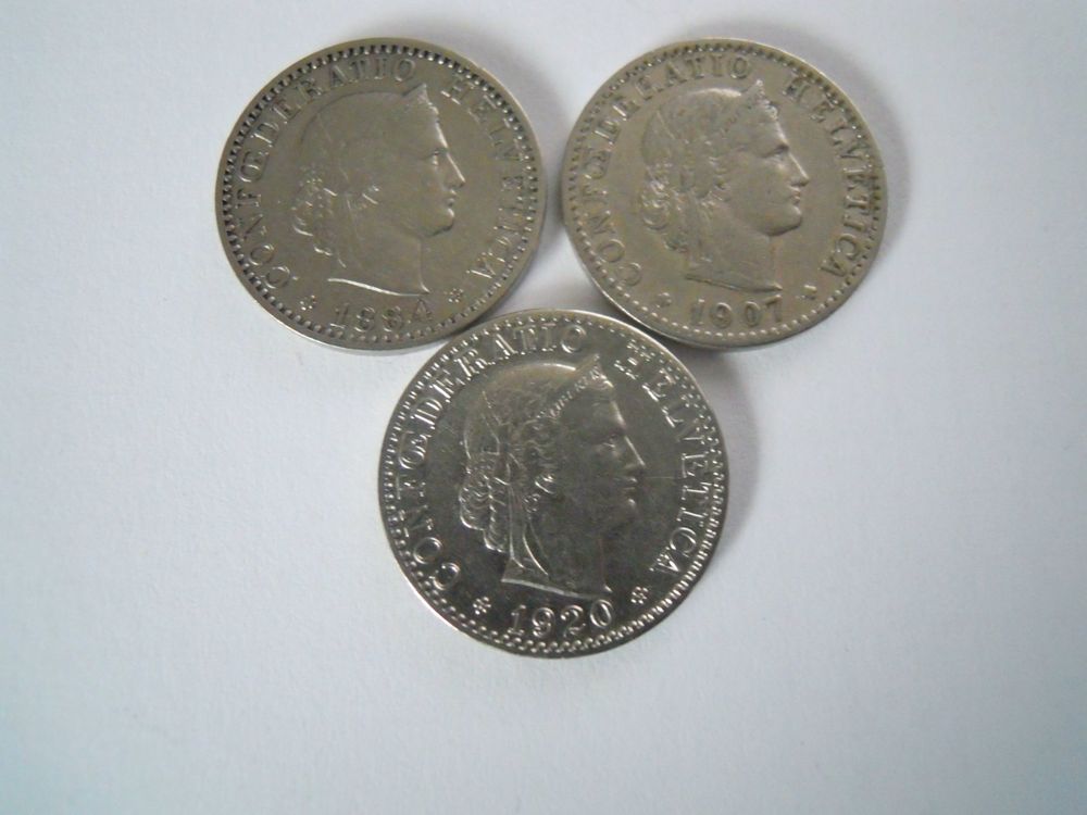 3 x 20 Rp. uralt (Gebraucht) in Kriegstetten für CHF 1 – mit Lieferung auf Ricardo kaufen