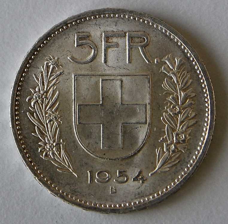 5 Franken Silber Jahrgang 1954 | Kaufen auf Ricardo
