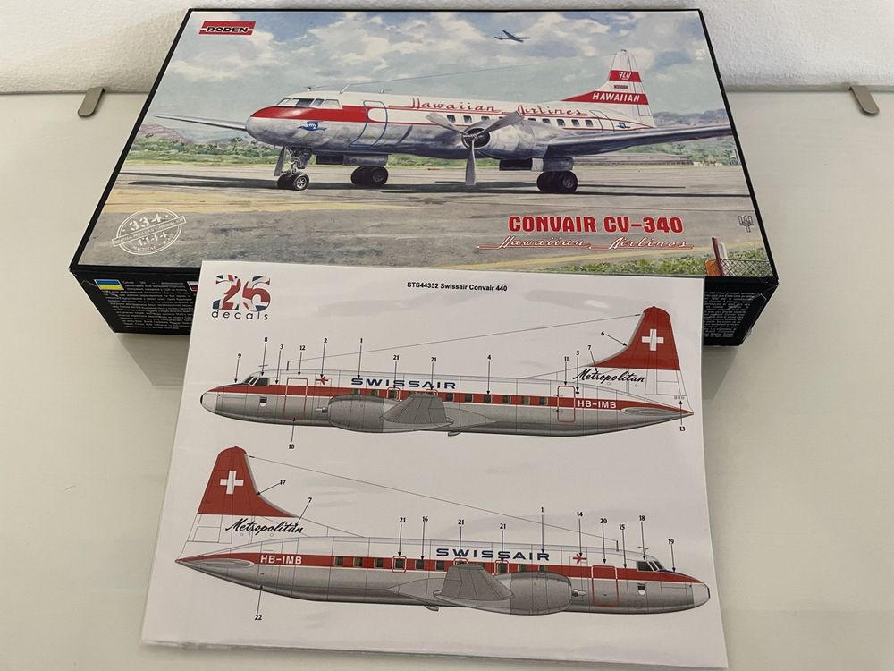Swissair Decals Convair CV-440 und Bausatz CV-340 (Neu und ...