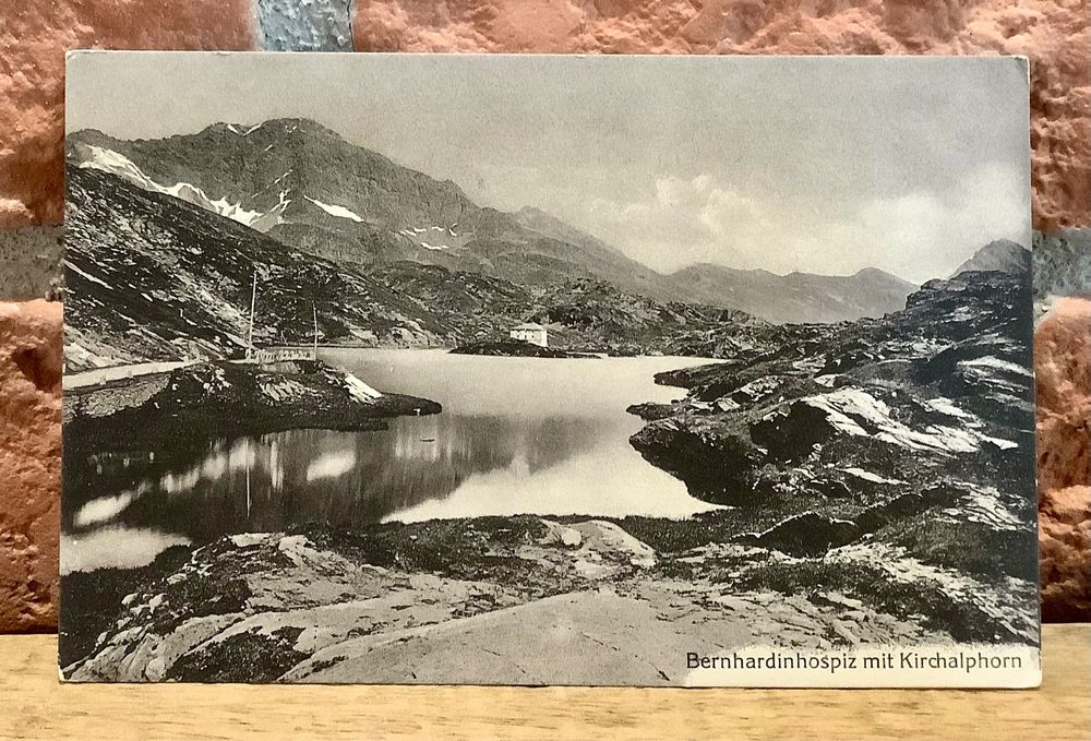 Alte AK - BERNHARDINHOSPIZ mit Kirchalphorn - St. Bernhard (Gebraucht) in Root für CHF 1 – mit ...