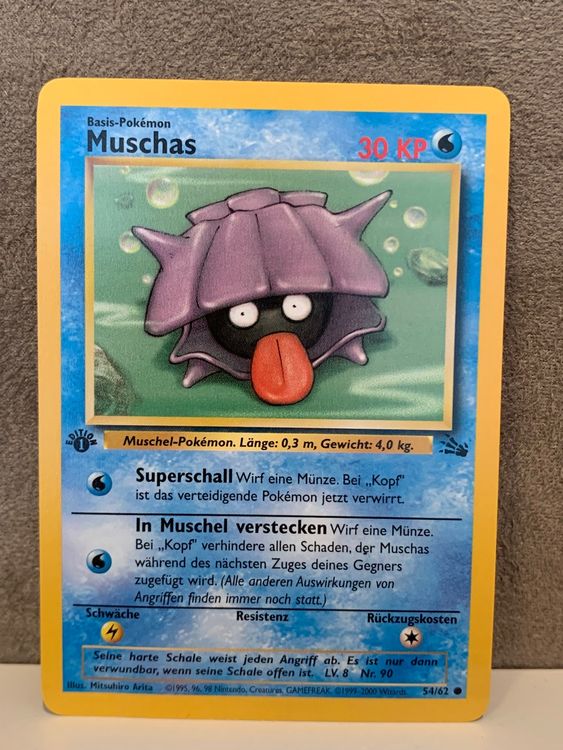 54/62 *1.Edition Muschas DE Pokemon Fossil | Kaufen auf Ricardo