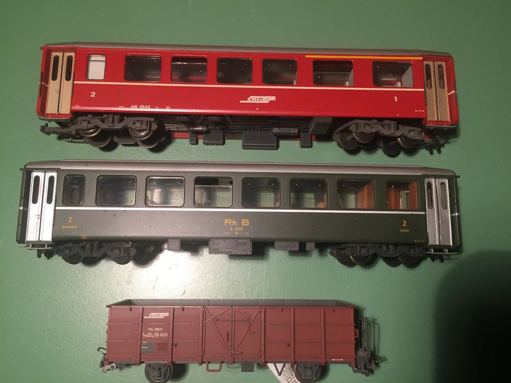 Bemo set wagons voyageur RhB vert/rouge H0m | Acheter sur Ricardo