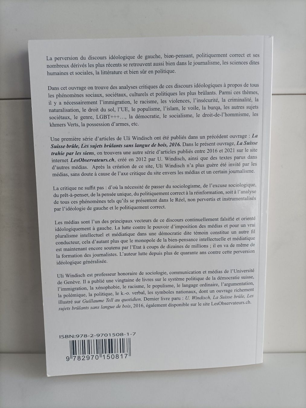 La suisse trahie par les siens / Uli Windish / LesObservateu (Gebraucht ...