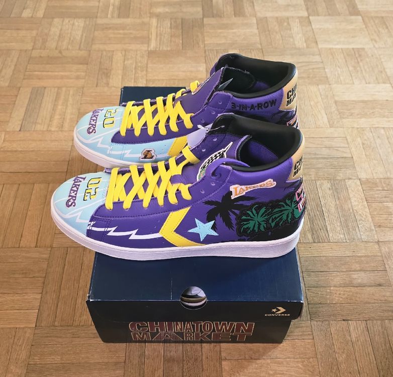 Neu Converse Pro Leather Chinatown Market NBA LA Lakers Gr43 (Neu und ...
