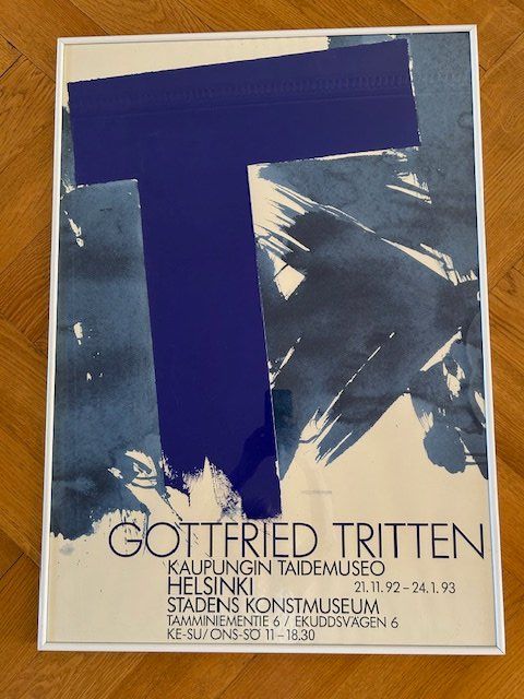 Gottfried Tritten, Ausstellungsplakat Helsinki 1993, gerahmt (Gebraucht ...